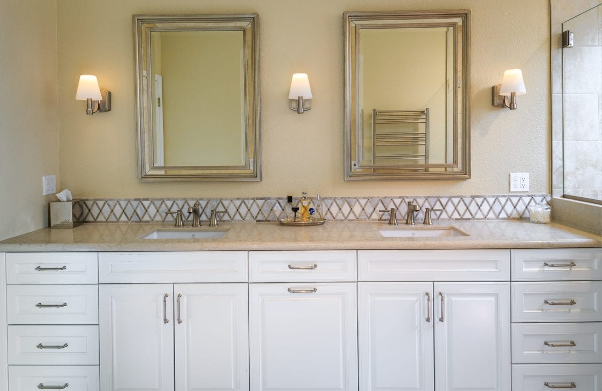 Classically Elegant Primary and Hall Bathroom Designs