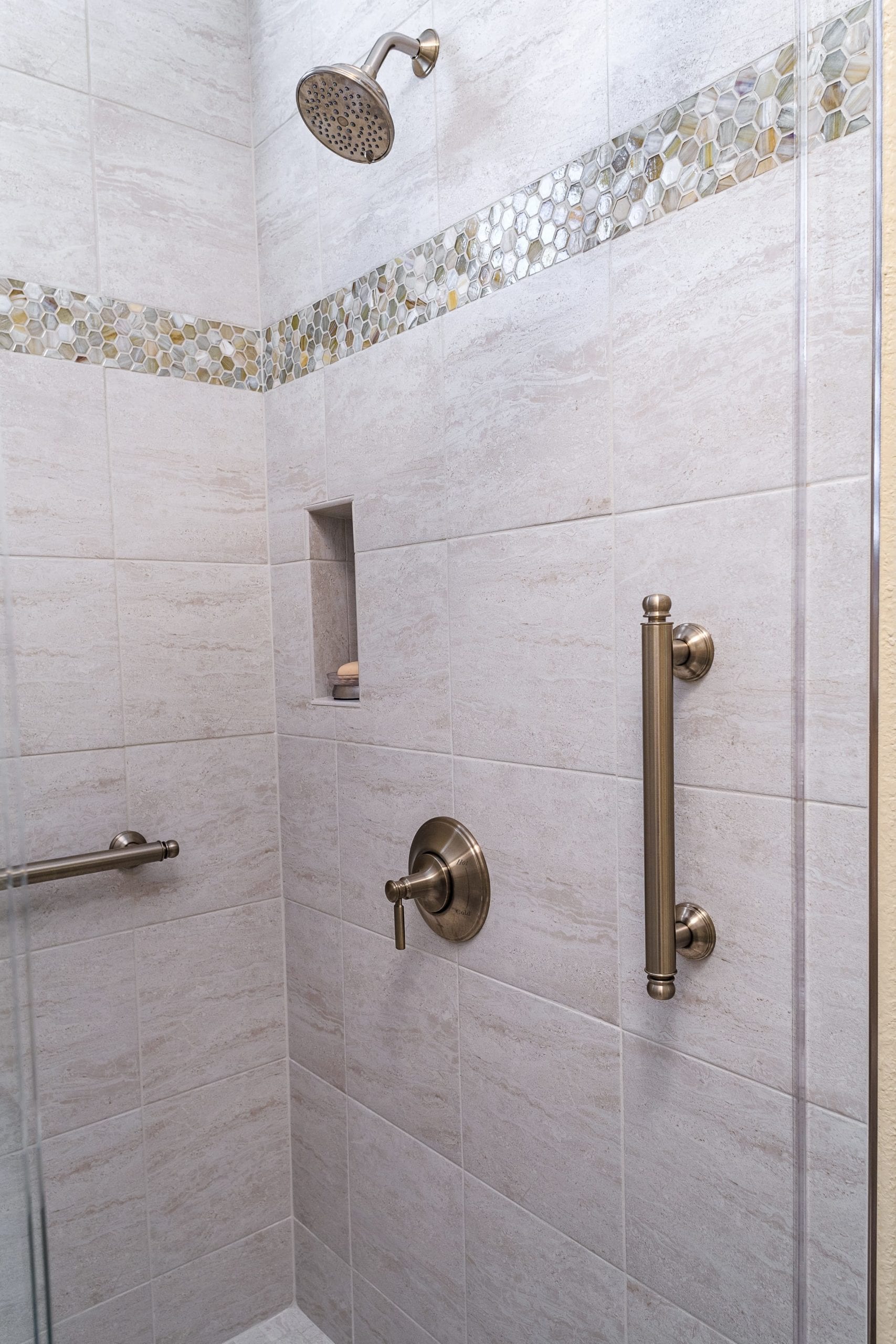 Classically Elegant Primary and Hall Bathroom Designs